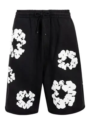 DENIM TEARS The Cotton Wreath Shorts - Black