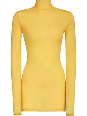 Marni High-Neck Ribbed Jumper Yellow