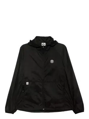 AAPE BY *A BATHING APE Moonface Appliqué Windbreaker - Black