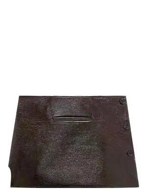 COURREGES Oblique Vinyl Mini Skirt - Brown