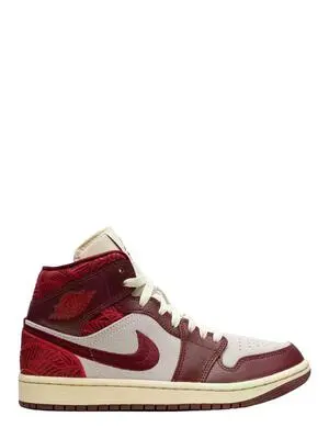 JORDAN Air 1 Mid Tiki Leaf Sneakers - Red