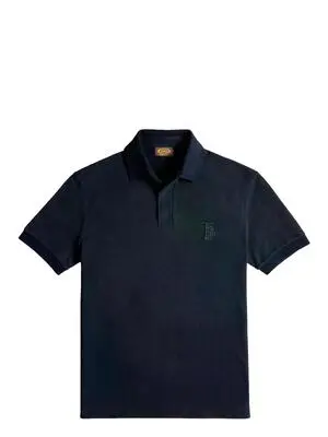 TOD'S Embroidered-logo Polo Shirt - Blue