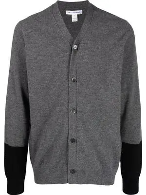 Comme Des Garçons Fine-knit Button-up Cardigan - Grey