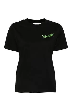 CHOCOOLATE Logo-embroidered T-shirt - Black