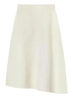 JIL SANDER Asymmetric Midi Skirt - White
