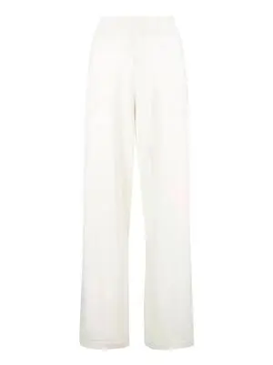 BARRIE Flared Knitted Trousers - White