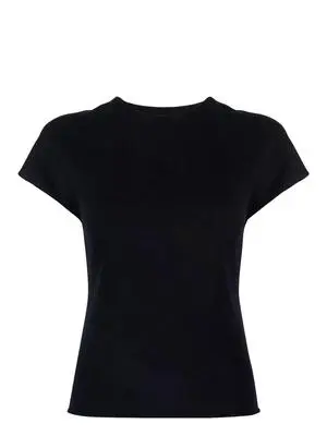 Vince Wool-cashmere Blend Short-sleeve T-shirt - Blue