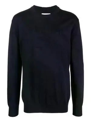 JIL SANDER Crew-neck Wool Jumper - Blue