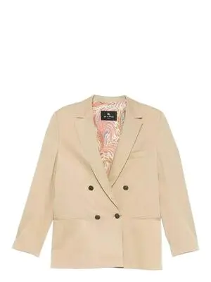 Etro Notched-lapels Double-breasted Blazer - Neutrals
