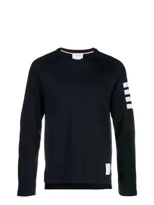 Thom Browne Engineered 4-bar Cotton Sweatshirt - Blue