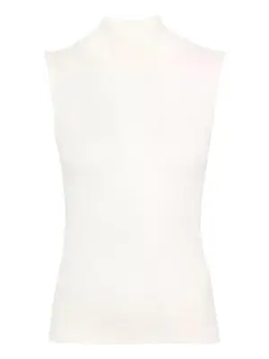 LEMAIRE Sleeveless Knitted Top - Neutrals