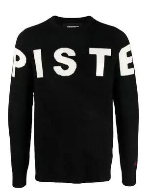 Perfect Moment Intarsia Knit Sweater - Black