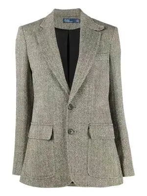 Polo Ralph Lauren Herringbone Tailored Blazer - Neutrals