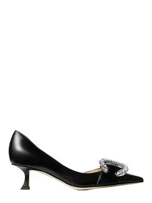 JIMMY CHOO 50mm Melva D'orsay Leather Pumps - Black