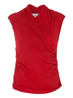 AMIR SLAMA Draped Blouse - Red