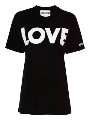 Moschino Text-print T-shirt - Black