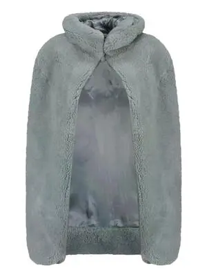 Rick Owens Shearling Cape - Blue