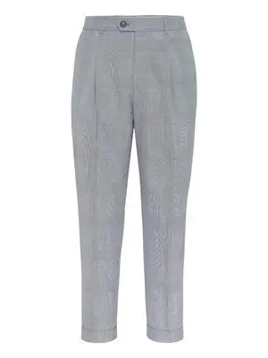 Brunello Cucinelli Straight-leg Wool Trousers - Black