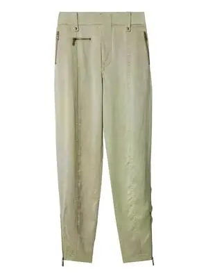 Burberry Lyocell Tailored Trousers - Neutrals