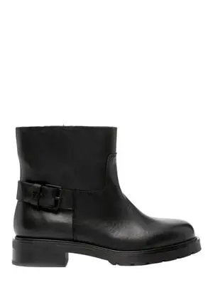 Tommy Hilfiger Leather Ankle Boots - Black