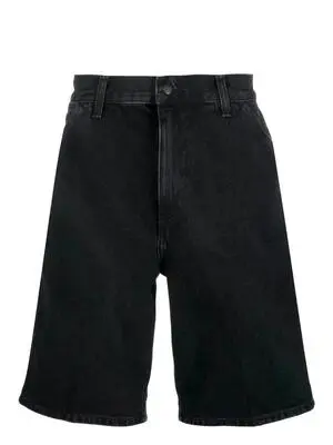 Carhartt Work In Progress Logo-patch Denim Cargo Shorts - Black