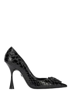 Roberto Cavalli Crocodile-effect High-heel Pumps - Black