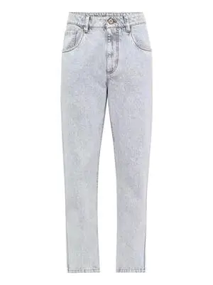 Brunello Cucinelli Mid-rise Tapered Jeans - Blue