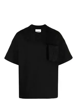JIL SANDER Patch-pocket Cotton T-shirt - Black
