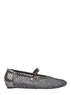 LE SILLA Gilda Crystal-embellished Ballerina Shoes - Silver