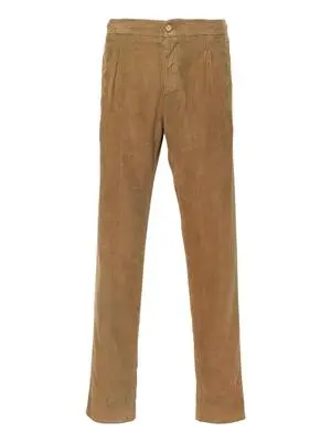 Kiton Corduroy Slim-cut Trousers - Brown