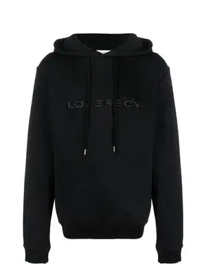 CHARLES JEFFREY Logo-embroidered Hoodie - Black