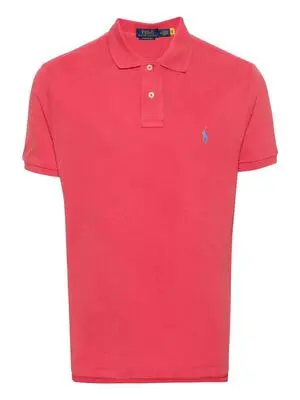 Polo Ralph Lauren Cotton Piqué Polo Shirt With Signature Motif - Red