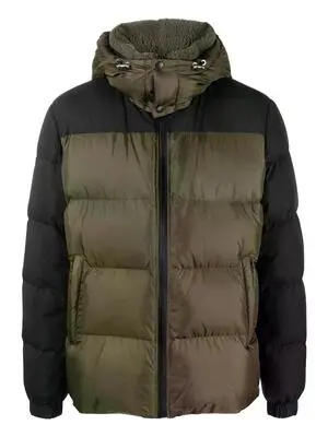 YVES SALOMON Detachable-hood Down Jacket - Green