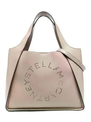 Stella McCartney Logo-perforated Tote Bag - Neutrals