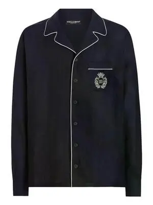Dolce & Gabbana Logo-patch Shirt - Blue