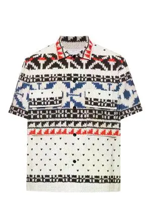 Sacai Abstract-pattern Shirt - Black