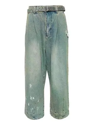 MUSIUM DIV. Belted Wide-leg Jeans - Blue