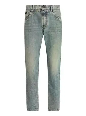 Dolce & Gabbana Washed Straight-leg Jeans - Blue
