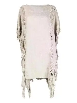 Voz Pima Cotton Poncho-style Jumper - Grey