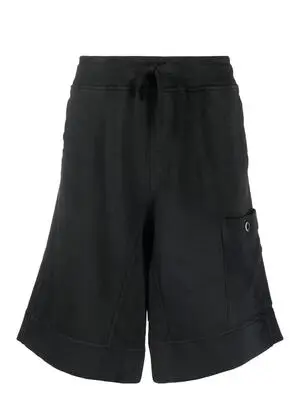 TEN C Drawstring-waist Cotton Shorts - Black
