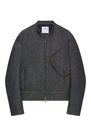COURREGES Denim Bomber Jacket - Grey