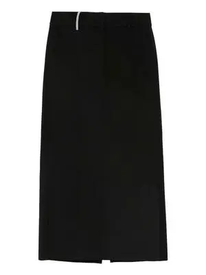 Peserico Straight-cut Midi Skirt - Black