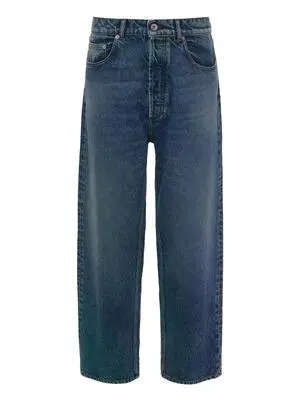 JW Anderson Cropped Straight-leg Denim Trousers - Blue