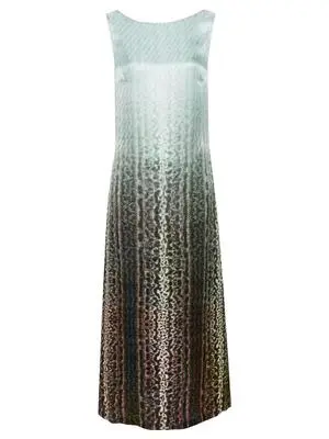 Fendi Ff-jacquard Snake Maxi Dress - Blue
