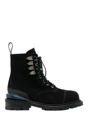 TOGA VIRILIS Suede Lace-up Boots - Black
