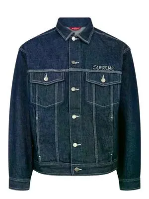 Supreme X Smurfs Denim Trucker Jacket - Blue