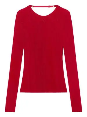 COURREGES Lingerie-detail Sweater - Red