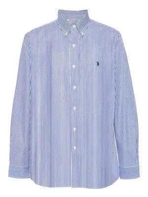 Polo Ralph Lauren Polo Pony Striped Cotton Shirt - Blue