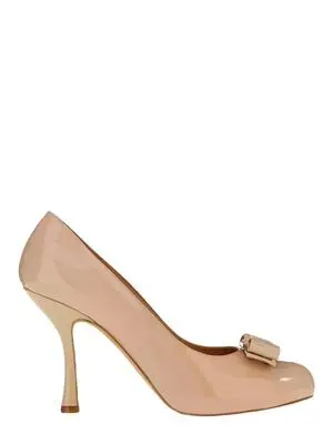 FERRAGAMO Vara Bow Mid-heel Pumps - Neutrals