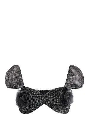 Elisabetta Franchi Polka-dot Print Top - Black
